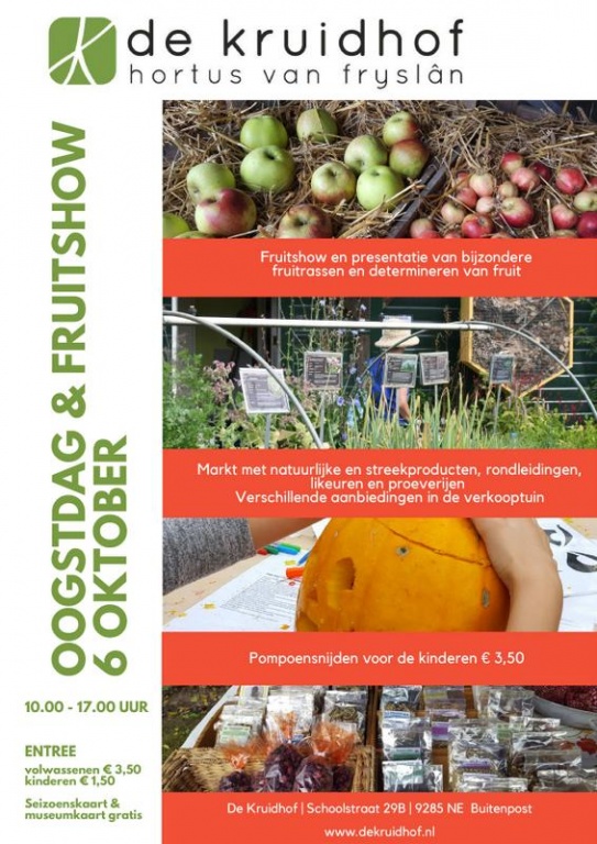 Oogstfeest en fruitshow bij Hortus van Fryslân De Kruidhof - RTV NOF Nieuws