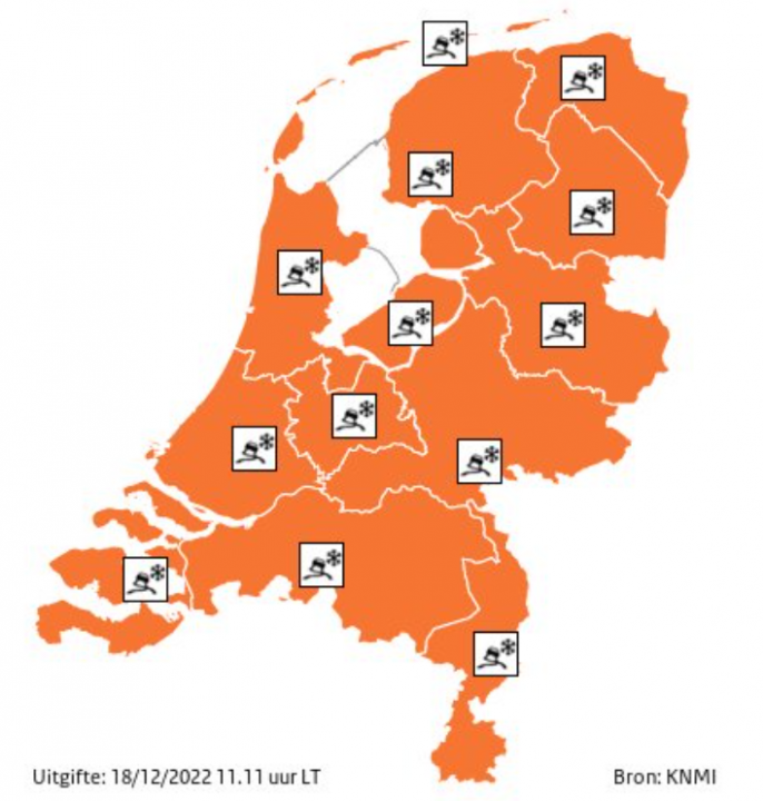 KNMI waarschuwt voor gladheid, zondagmiddag code oranje in heel ... KNMI waarschuwt voor gladheid, zondagmiddag code oranje in heel ...